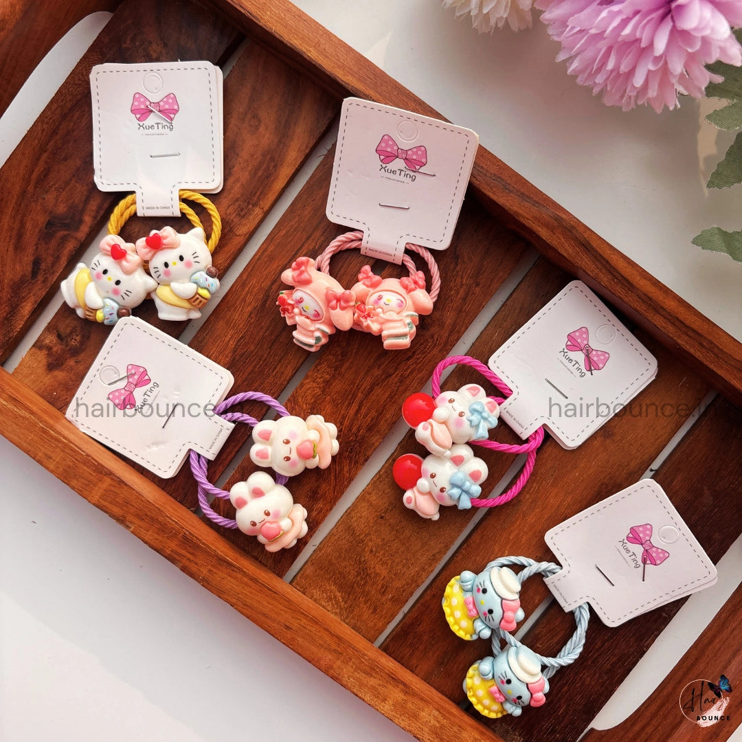 Cute Cartoon Character Rubber Bands – Hairbounce.in
